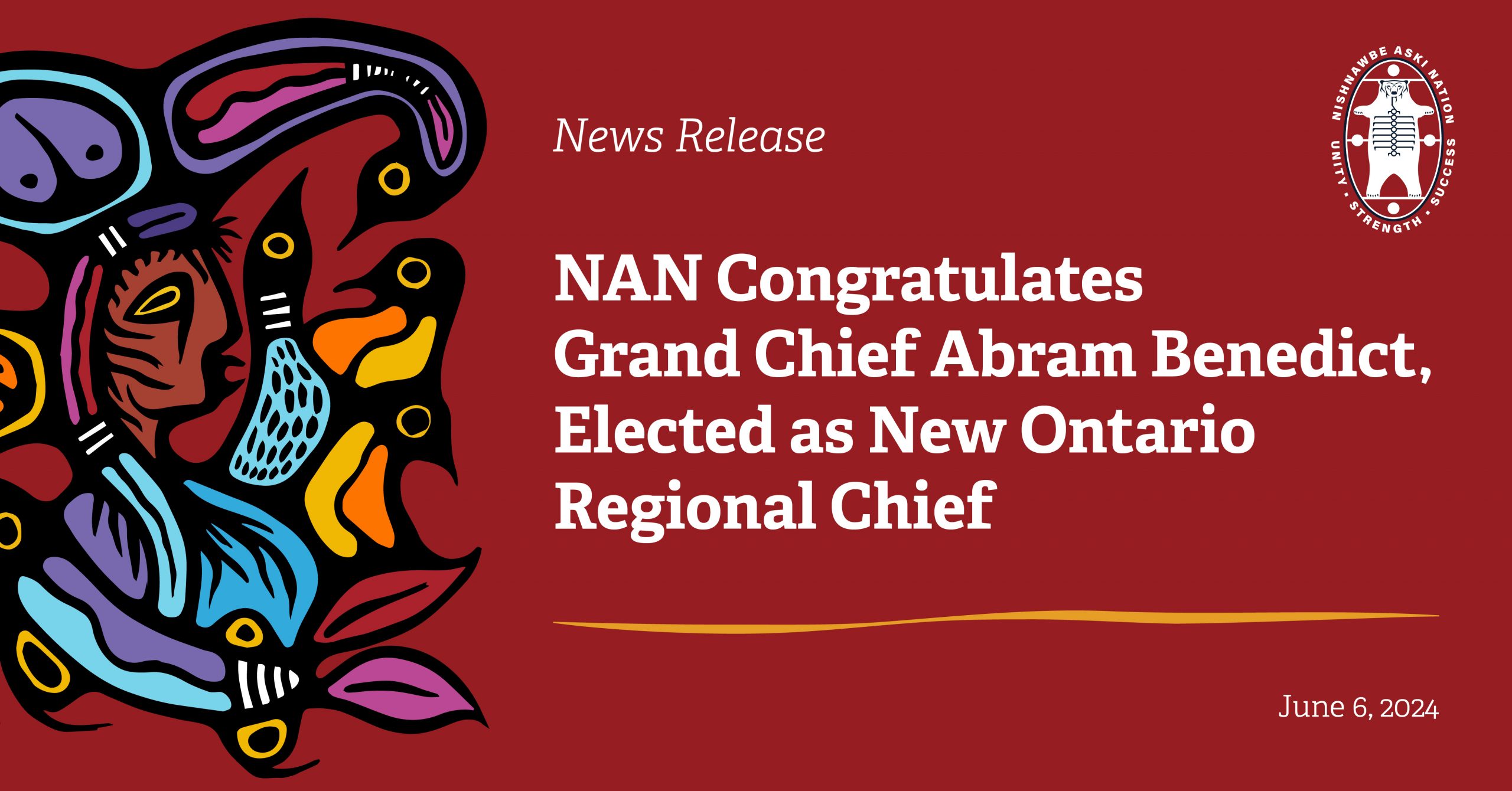 NAN Congratulates Grand Chief Abram Benedict, Elected as New Ontario ...